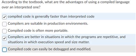 Solved According To The Textbook What Are The Advantages Of