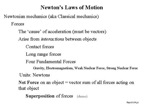 Newtons Laws Of Motion Newtonian Mechanics Aka Classical
