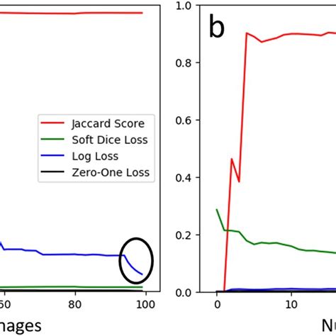 Loss Functions And Jaccard Score For A Initial Model With Addition Of