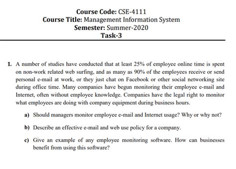 solved course code cse 4111 course title management