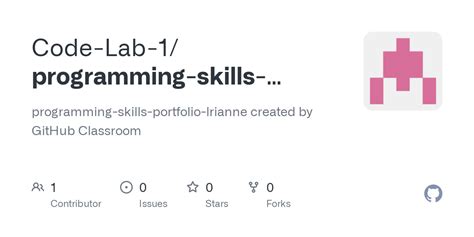 Github Code Lab 1programming Skills Portfolio Lrianne Programming Skills Portfolio Lrianne