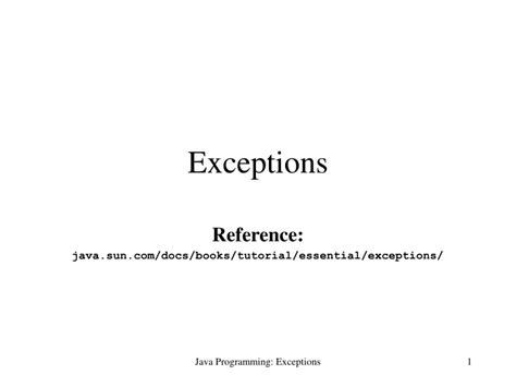 Ppt Exceptions Powerpoint Presentation Free Download Id9234963