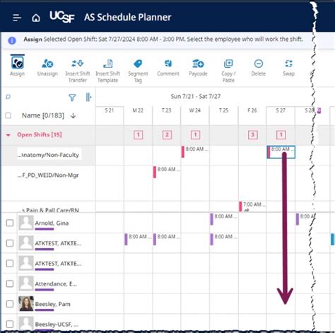 Opening Shift Assignments In Mytime Advanced Scheduling Controller S