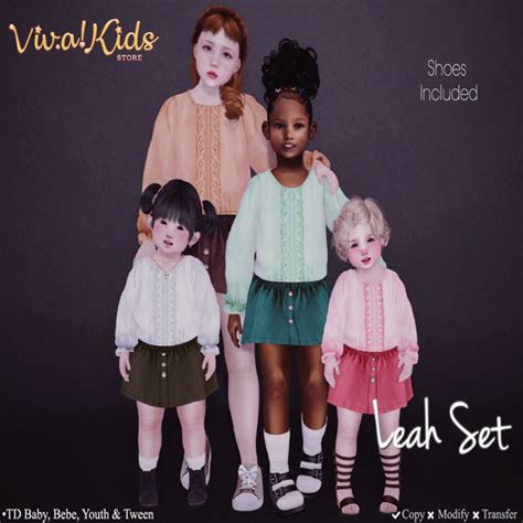 Second Life Marketplace [vk ] Leah Set Brown Tween