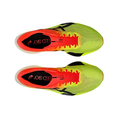 아식스 메타스피드 스카이 파리 세이프티 옐로우 블랙 Asics Kream