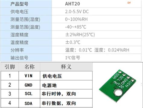 【花雕学编程】arduino动手做（256） aht20 温湿度i2c模块 df创客社区