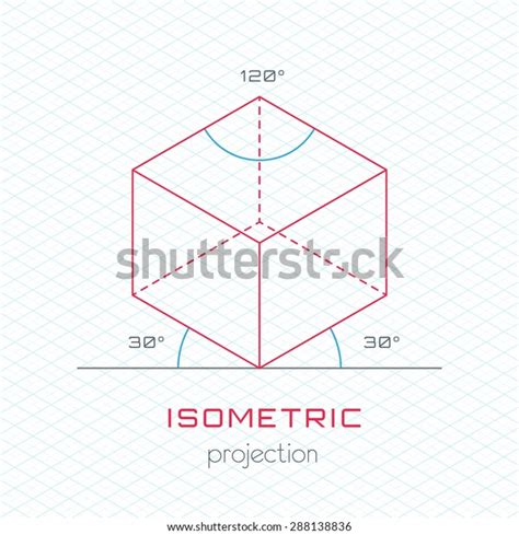 Frame Object Axonometric Perspective Isometric Grid Stock Vector Royalty Free 288138836