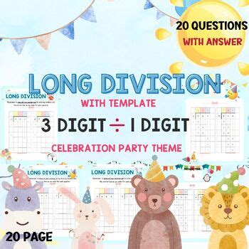 Long Division Practice Worksheets Digit By Digit Division With Step By Step