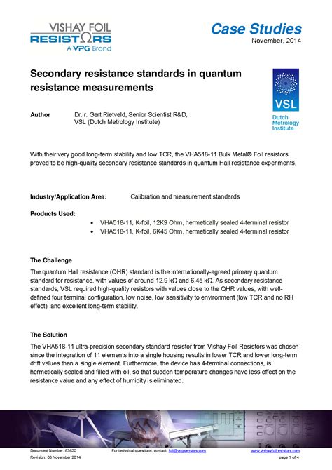 Secondary Resistance Standards In Quantum Resistance Measure