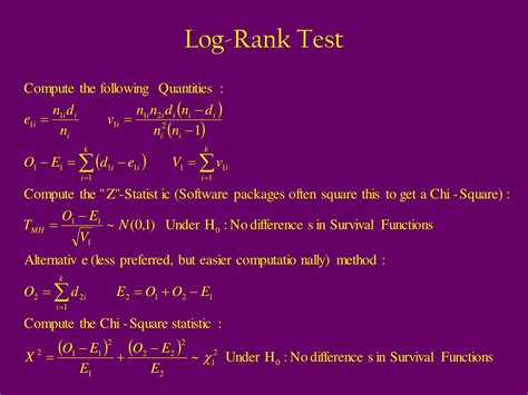 Ppt Kaplan Meier Estimation Andlog Rank Test Powerpoint Presentation Id 5329071