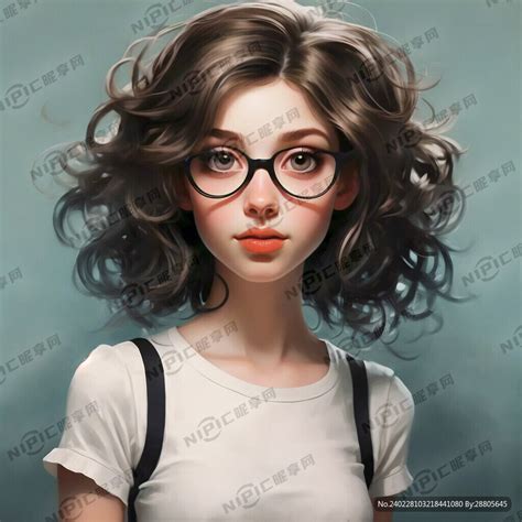 Ai创作图分段睫毛卡通女孩 昵图网