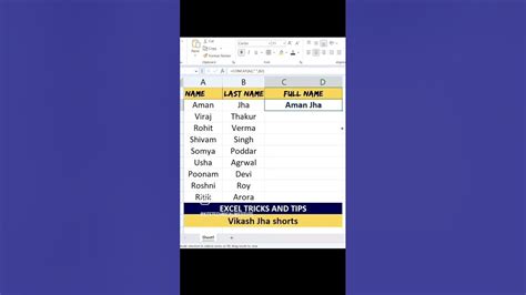 Excel Amazing Tricks To Concat Text Using Formula Shorts Viral Excel Youtubeshorts Youtube
