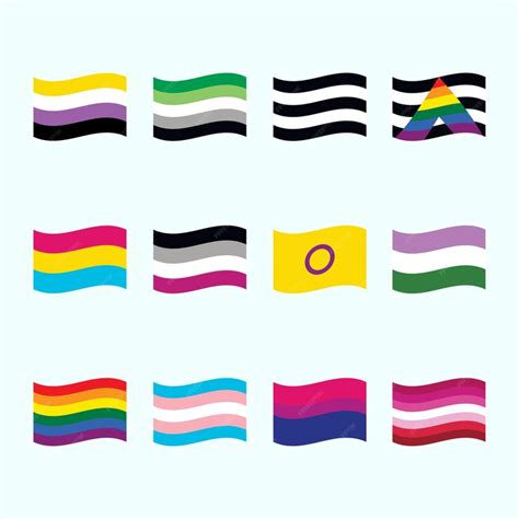 Premium Vector Sexual Identity Gender Flag Vector Collection