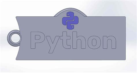 Python Logo Keychain By Rami Makerworld