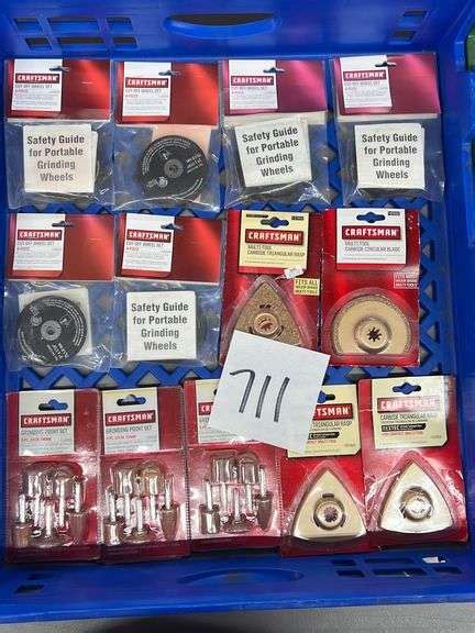 Misc Lot Of Craftsman Multi Tool Attachments Grinding Points Cut Off