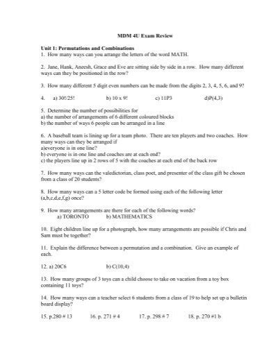 MDM U Exam Review First ClassÂ Information