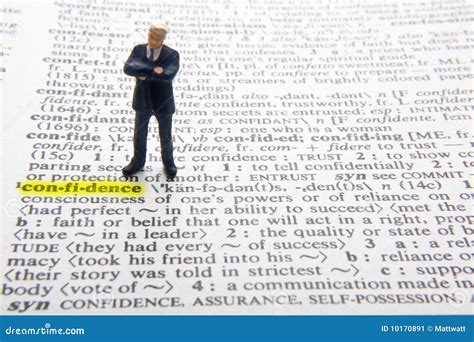 Confidence Definition Stock Image Image Of Miniature 10170891