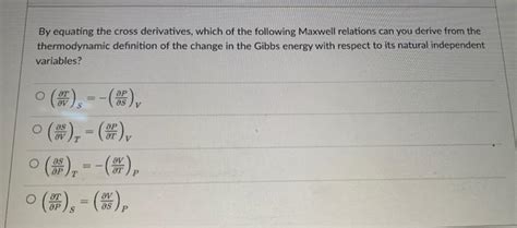 Solved By Equating The Cross Derivatives Which Of The