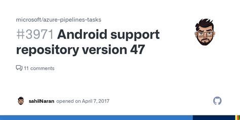 Android Support Repository Version 47 · Issue 3971 · Microsoftazure Pipelines Tasks · Github