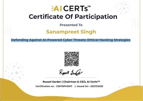 cybersecurity ethicalhacking aithreats aicerts continuouslearning
