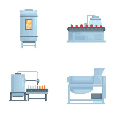Industrial Food Processing Equipment Set 48454750 Vector Art At Vecteezy