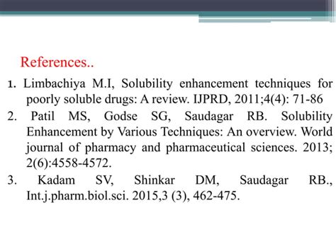 Classification Of Solubility Enhancement Techniques Pptx