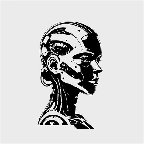 Premium Vector Cyber Humanoid Head