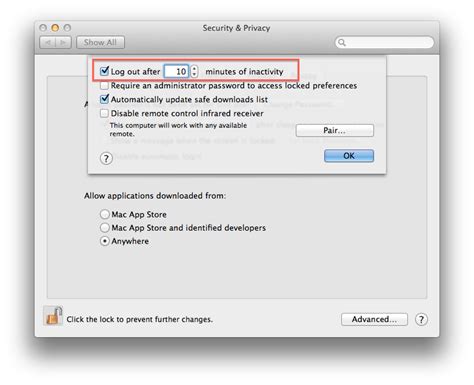 How To Setup Mac Osx To Log Out Automatically After A Period Of