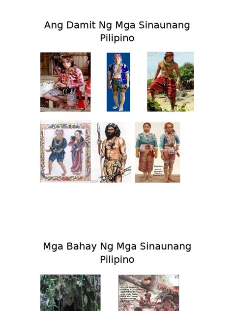 Sinaunang Kasuotan Ng Mga Pilipino Drawing