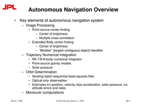 PPT Autonomous Navigation For Deep Space Missions PowerPoint Presentation ID 978504