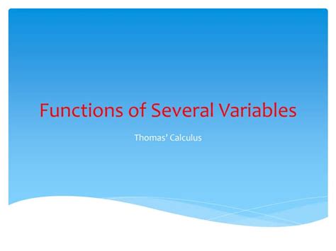 Optimisation Two And Three Variables Ppt