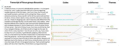 Coding In Maxqda On The Left The Transcript Of One Of The Focus Groups