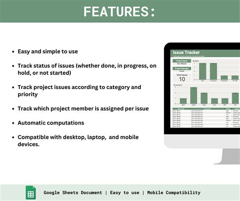 Project Issue Tracker Spreadsheets Ph
