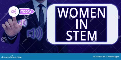 Inspiration Showing Sign Women In Stem Business Approach Science