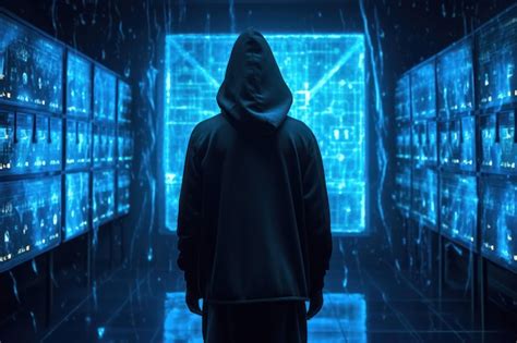 premium photo hacking man virus code thief crime technology security