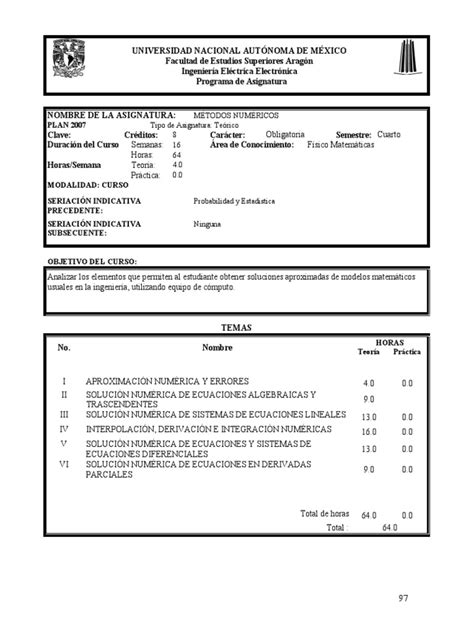Metodos Numericos Pdf Análisis Numérico Ecuaciones