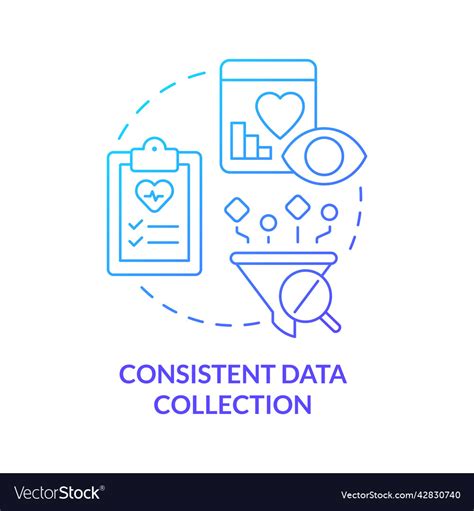 Consistent Data Collection Blue Gradient Concept Vector Image