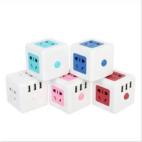 Smart Home Powerr Ubiks Cube Socket Plug Outlets Usb Ports Adapter