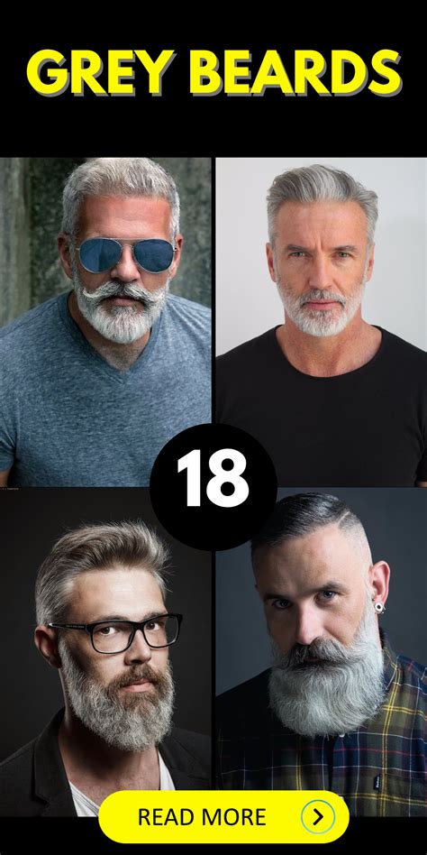 Bald Men With Grey Beards Emphasize The Masculine Appeal Of A Shaved