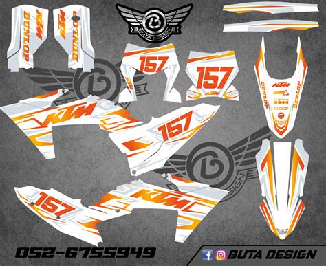 קיט מדבקות ל Ktm Sxf 2023 2025 Exc 2024 2025 V1 Buta Design