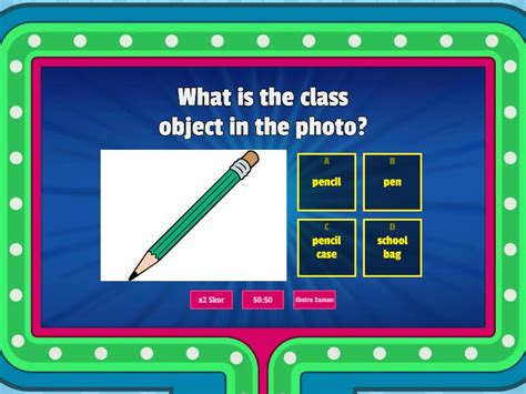 CLASSROOM OBJECTS Gameshow Quiz