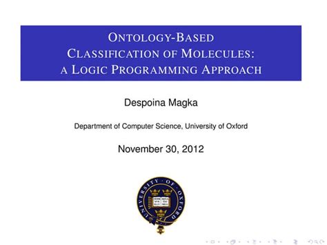 ontology based classification of molecules a logic programming