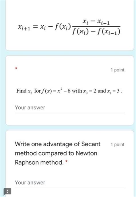solved xi xi 1 xi 1 x f x f xi f xi 1 1 point find
