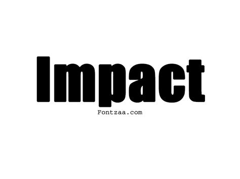 Impact Font Fontzaa Exclusive Fonts Library
