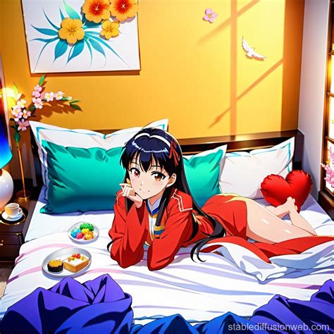 Hu Tao On A Bed Prompts Stable Diffusion Online