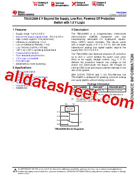 TMUX Datasheet PDF Texas Instruments
