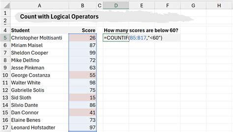 COUNTIF Function In Excel Xelplus Leila Gharani