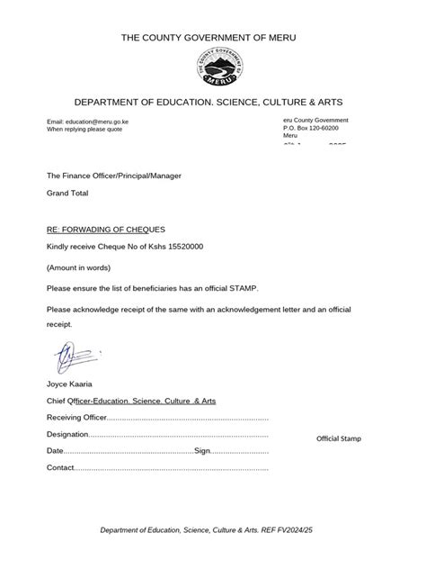 Forwarding Letter 2025 Pdf