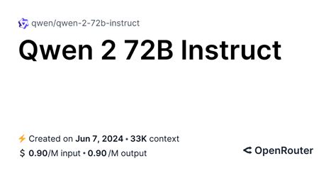 Qwen 2 72b Instruct Api Providers Stats Openrouter