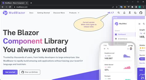 adding current version in mudblazor website s home page · issue 6140 · mudblazor mudblazor · github